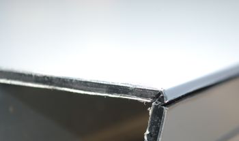V-grooved, folded edges on Aluminium Composite - Sign Update