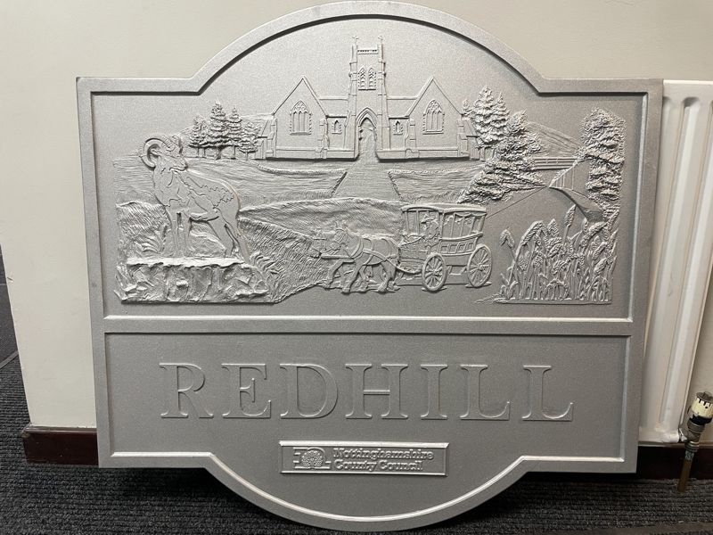 Hand painted enamel on cast signage - Sign Update