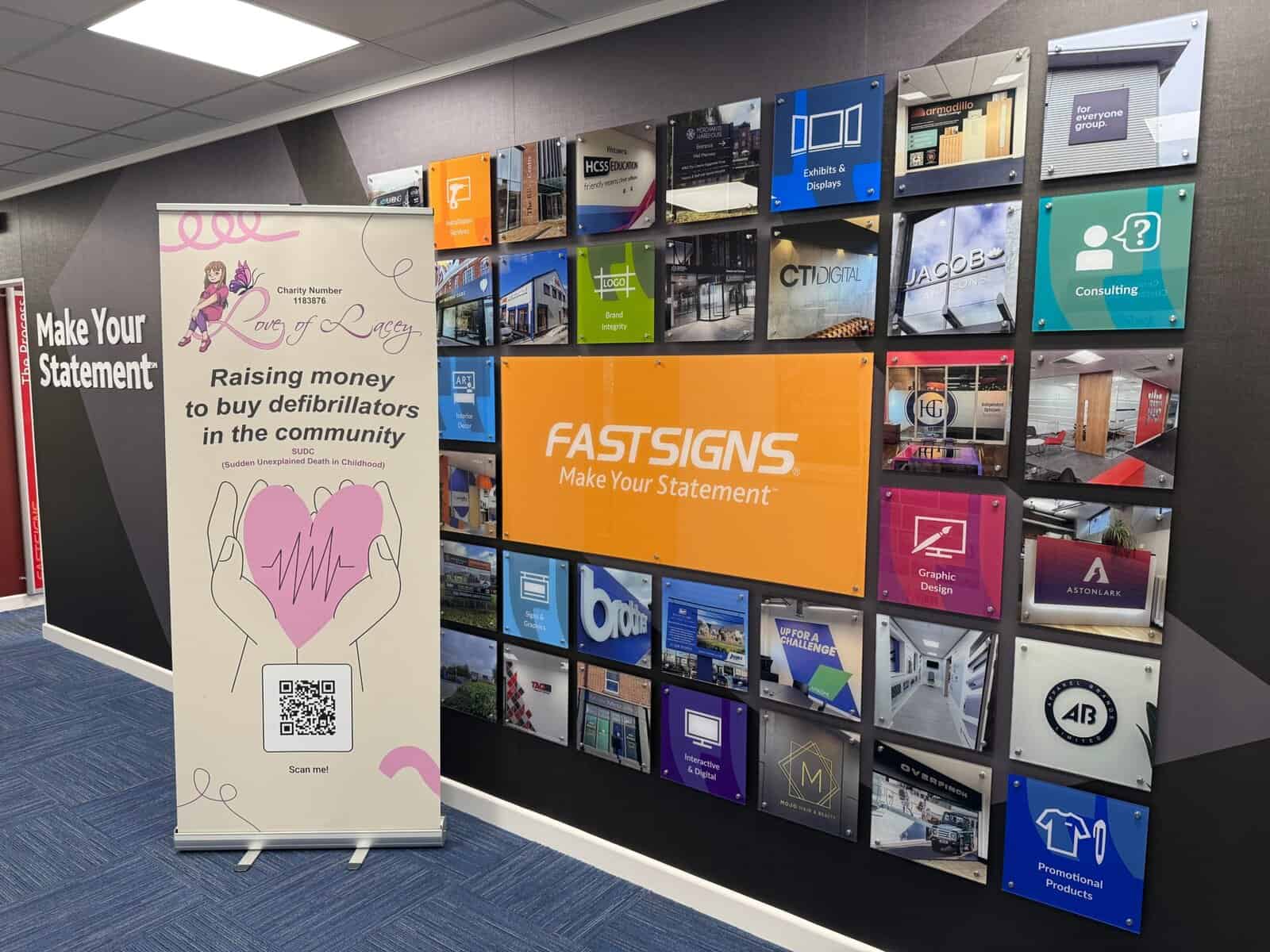 FASTSIGNS Manchester supports Love of Lacey charity with custom signage ...
